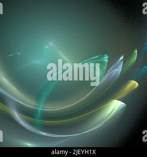 Artistic banner design. Abstract digital art in blue-grey colors ...