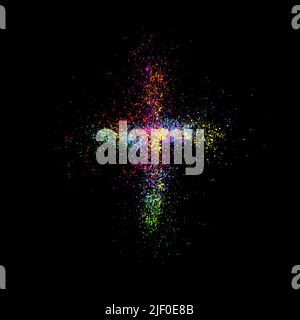 Multicolored religious cross. Happy easter. Vector illustration Stock ...