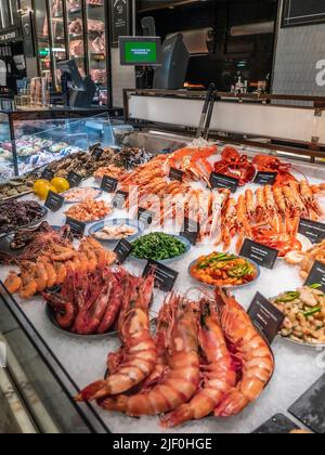 Harrods Fishmonger Fresh Brixham Fish Food Hall interior featuring 'The ...
