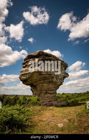 The Bridestones natural rock formations created by erosion in the Dalby ...