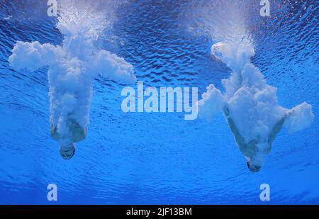 BUDAPEST, HUNGARY - JUNE 28: Oleksii Sereda of Ukraine, Kirill Boliukh ...