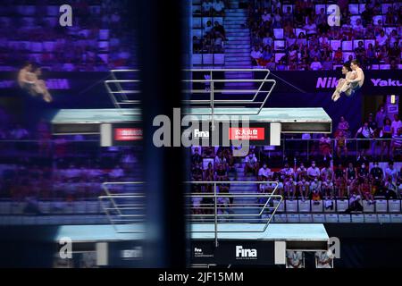 BUDAPEST, HUNGARY - JUNE 28: Oleksii Sereda of Ukraine, Kirill Boliukh ...