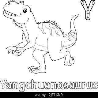 Yangchuanosaurus Coloring Page for Kids Stock Vector Image & Art - Alamy