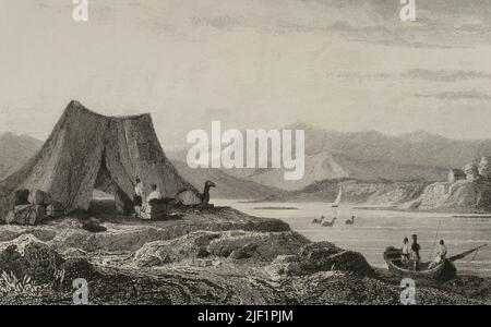 Banks of the Kura River and its tributary, the Araks or Aras River ...