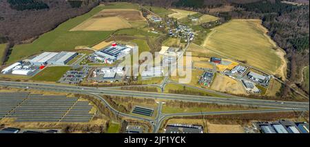 Aerial photograph, development of Enste-Nord industrial estate, Enste ...