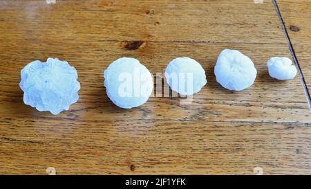 Impressive large hailstones fell during a supercelular hailstorm which ...