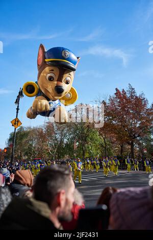 Chase from Paw Patrol balloon at the 93rd Annual Macy's Thanksgiving ...