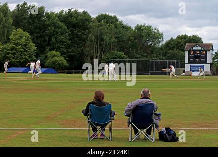 Grappenhall Cricket Club match vs Oulton batting, July 22nd 2018, Broad ...
