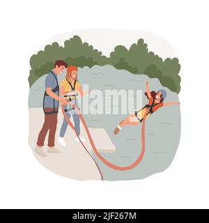 Bungee jumping isolated cartoon vector illustration Stock Vector Image & Art - Alamy