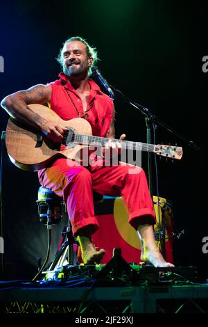 Australian singer songwriter Xavier Rudd performs live onstage in ...
