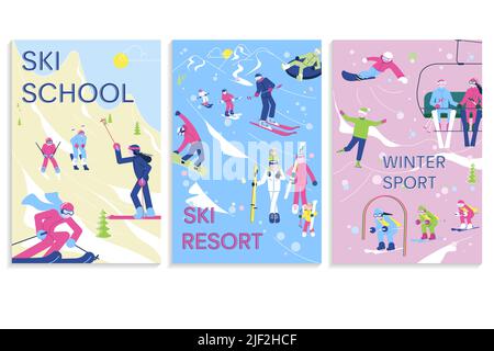 Ski Resort with people have relax and snowsport fun Stock Photo - Alamy
