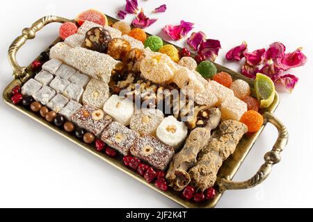 assorted Turkish delights in tray Stock Photo - Alamy