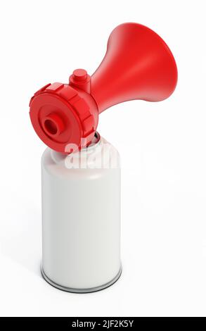 Air horn can isolated on white background. 3D illustration Stock Photo ...