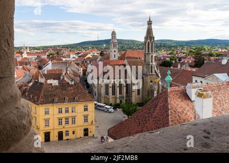 Urban landscape in Hungary - Sopron city. Medieval city Stock Photo - Alamy