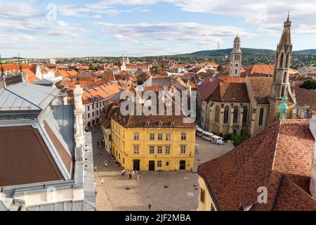 Urban landscape in Hungary - Sopron city. Medieval city Stock Photo - Alamy