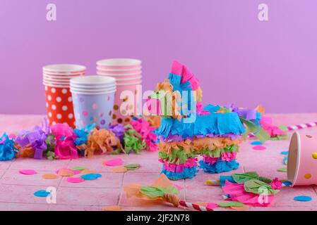 Traditional Mexican pinata in shape of donkey Stock Photo - Alamy