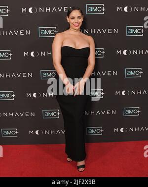 Yazzmin Newell arrives at AMC's MOONHAVEN Premiere held at The London ...