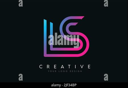 Letter LS monogram alphabet in a circle with DNA. Genetics logo design ...