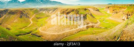 Panoramic landscape view Ruins of Ani Ancient city Stock Photo - Alamy