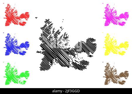 Map of the French archipelago of the Kerguelen Stock Vector Image & Art ...