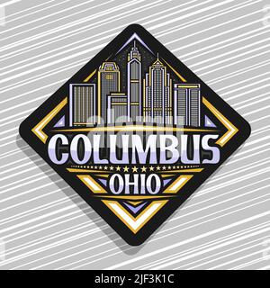 The city of Columbus, Ohio, USA. Logo design template. Vector and ...