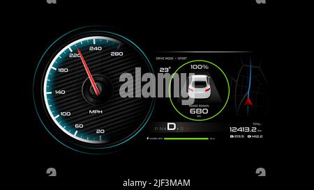 EV Car panel, Electric vehicle car dashboard design element elegant and ...