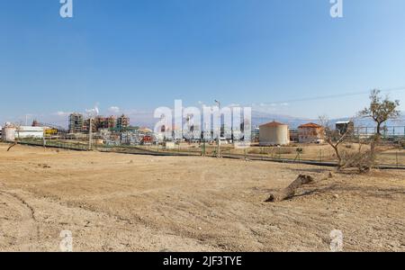 salt processing plant at the dead sea in israel Stock Photo - Alamy