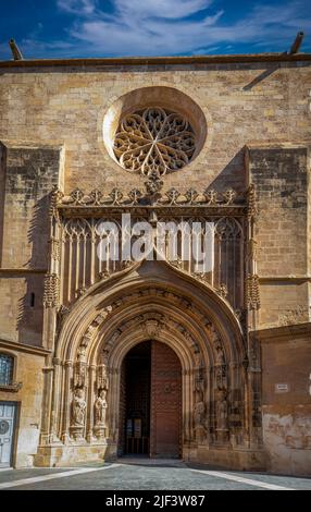 Side of the Cathedral of Santa Mara de Murcia, Spain, where two ...