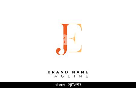 JE monogram initials logo design with shield icon template Stock Vector ...