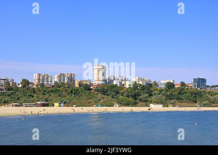 September 15 2021 - Constanta in Romania: Beach Plaja Modern on a sunny ...
