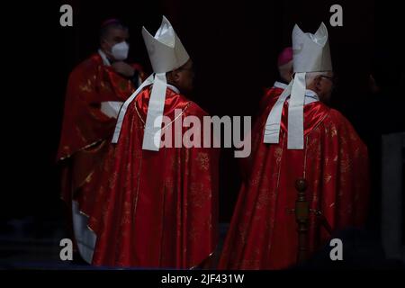June 29, 2022 - Bishops take pictures before the Pope Francis mass on ...