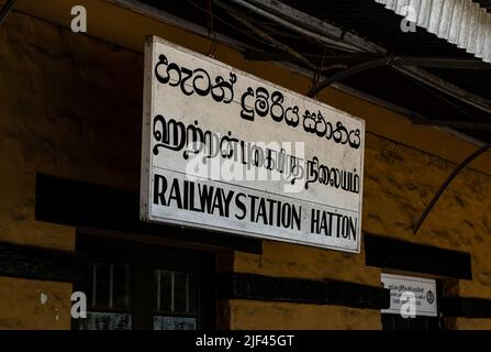 Hatton Station, railway station on the Main (Colombo-Badulla) railway ...