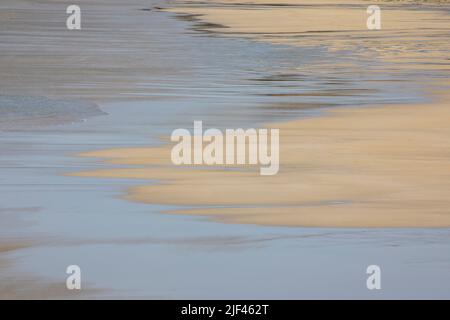 Sand and tidal patterns on Nisabost beach, Harris, Outer Hebrides ...