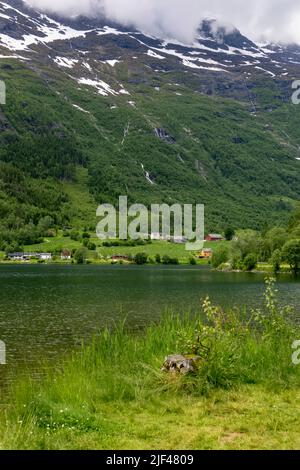 Lake Floen. Olden. Norway Stock Photo - Alamy