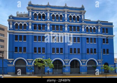 Some characteristic and colorful houses of Lima, the capital of Peru ...