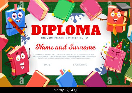 graduation hat with books and diploma Stock Vector Image & Art - Alamy