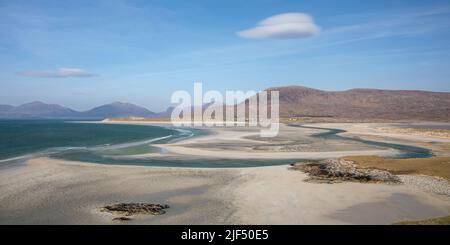 Tidal patterns on Seiliebost beach, Harris, Outer Hebrides, Scotland ...