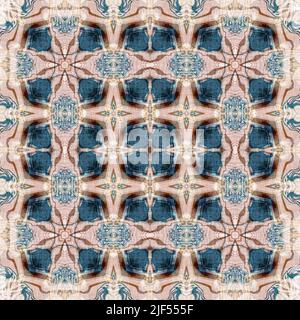 Retro boho geometric kaleidoscope scarf pattern background. Colorful ...