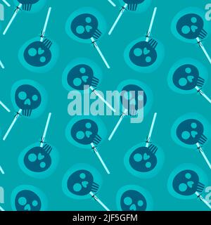 Halloween candy seamless sculls pattern for fabrics and textiles and ...