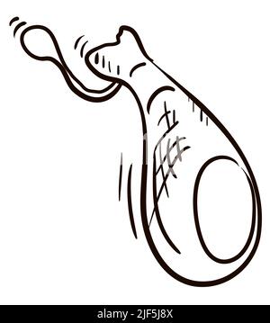 Delicious Iberian ham leg with cord and label in outlines for coloring ...