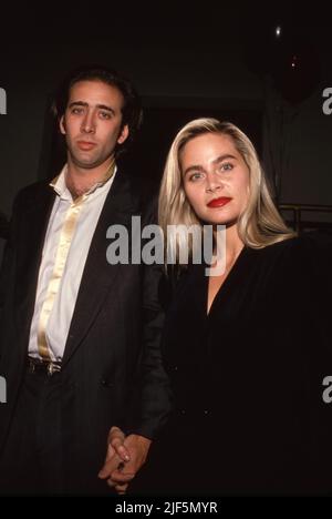 Nicolas Cage and Christina Fulton at Michael Dukakis' Presidential ...