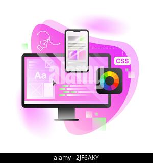 desktop with creative tools Stock Vector Image & Art - Alamy