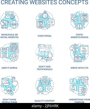Creating websites icons Stock Vector Image & Art - Alamy