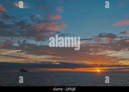 Kicker Rock, a lava cone now split in two, colse to the island of San ...
