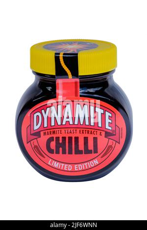 A jar of limited edition Marmite Dynamite with chilli Stock Photo - Alamy