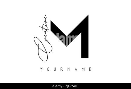 Creative W logo with cuts and handwritten text concept design. Letter ...