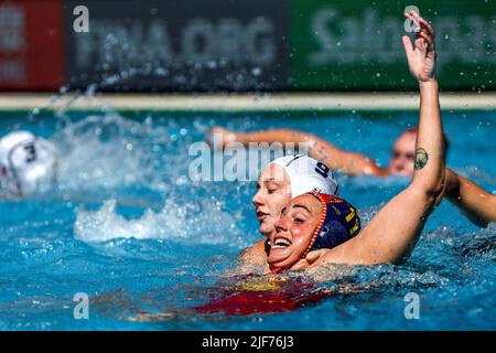 BUDAPEST, HUNGARY - JUNE 30: Maica Garcia Godoy of Spain, Ema Vernoux ...