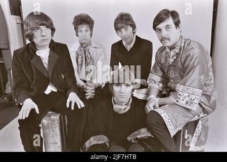PROCOL HARUM in 1967. From l: Keith Reid, Dave Knights, Gary Brooker ...