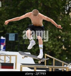Felipe Mota during Street Skateboarding, Roma, Italia,at the Colle ...