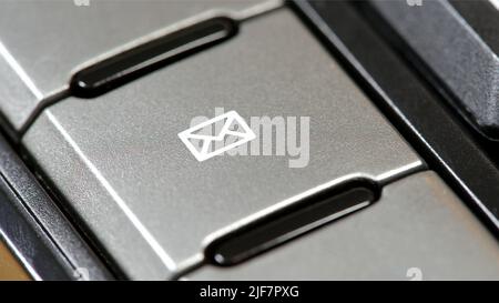 Computer keyboard with a dedicated email key Stock Photo - Alamy